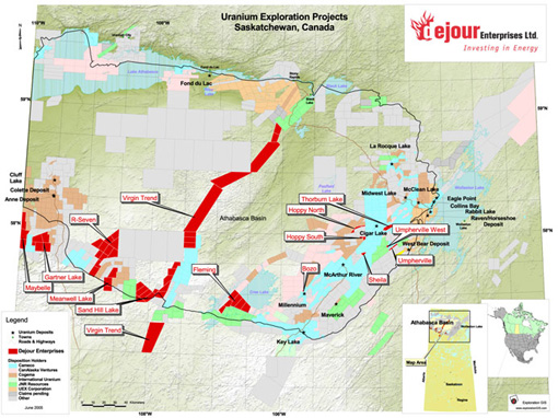 Uranium Exploration Projects, Athabasca Basin, Saskatchewan, Kanada